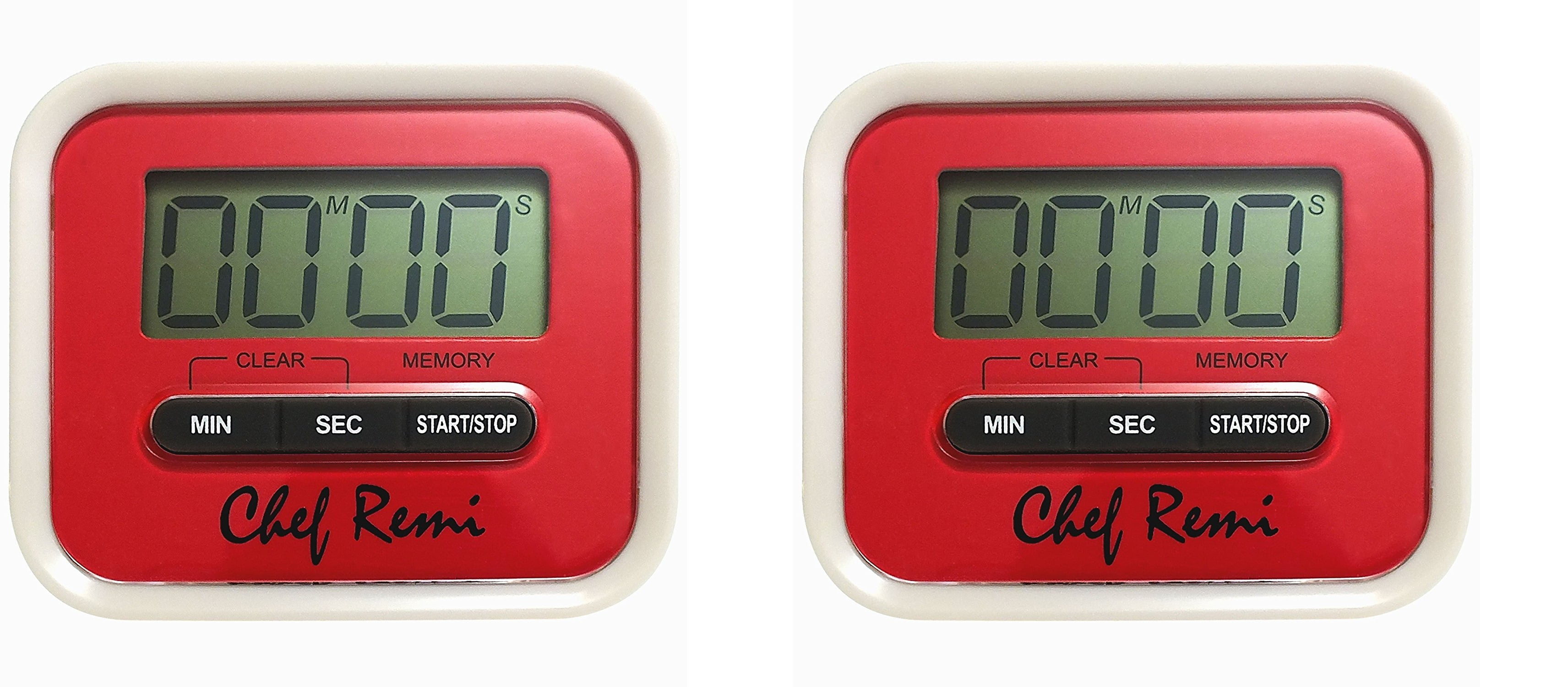 CHEF REMI Digital Kitchen Timer Red 2 Pack - Walmart.com