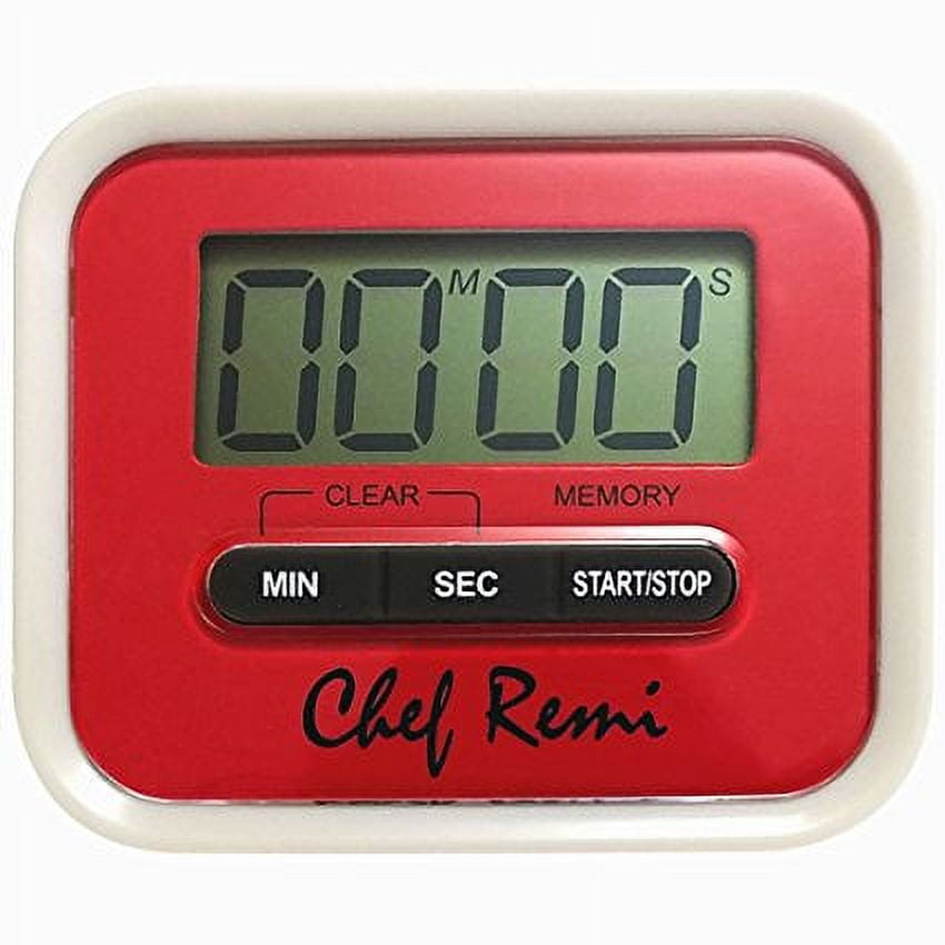 CHEF REMI Latest Digital Kitchen Timer, RED - Walmart.com