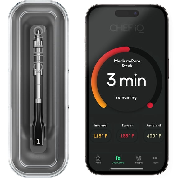 CHEF iQ Sense Smart Wireless Meat Thermometer, Bluetooth, Wifi, Ultra ...