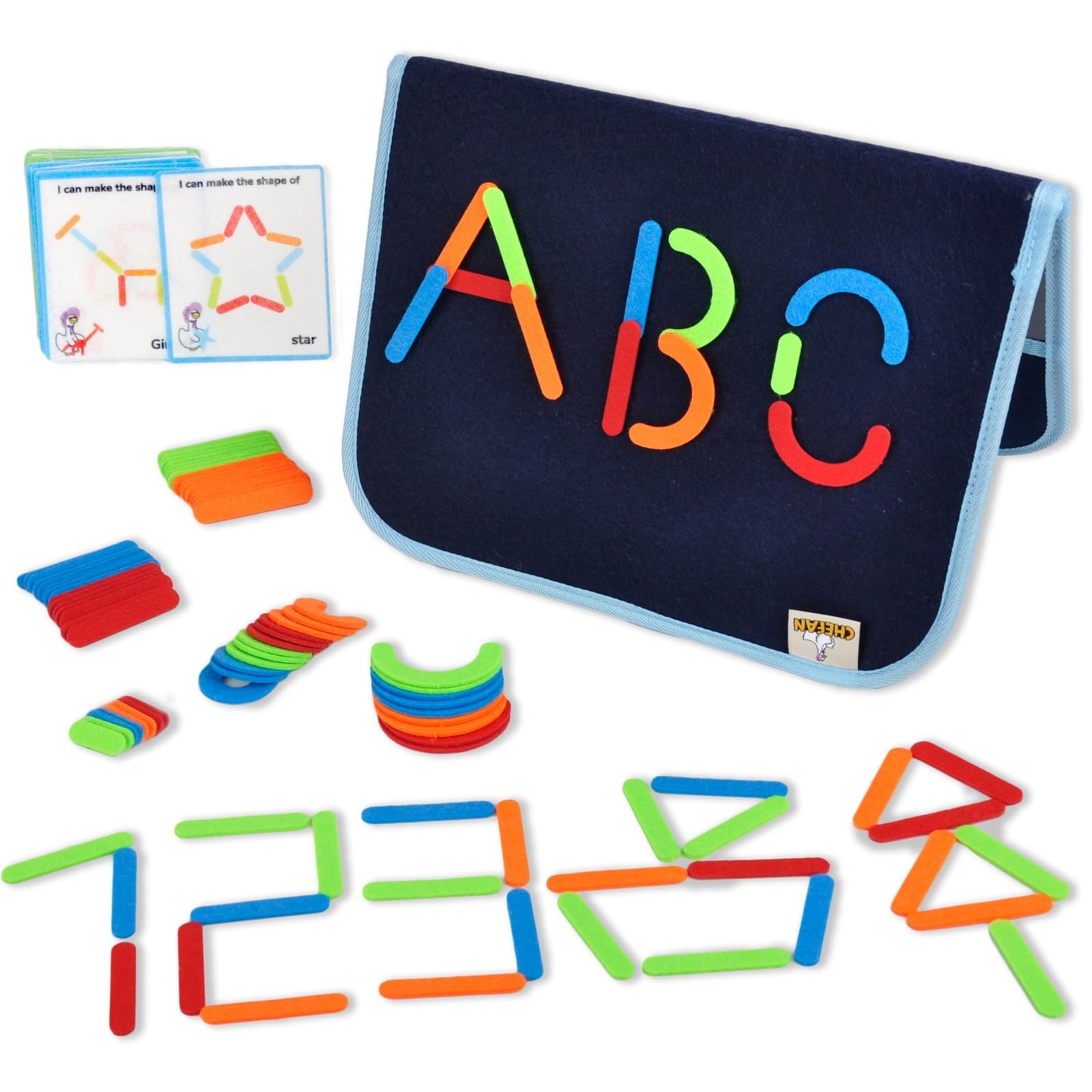 CHEFAN Felt Letter Puzzle STF9 Number Construction Set, Number Building ...