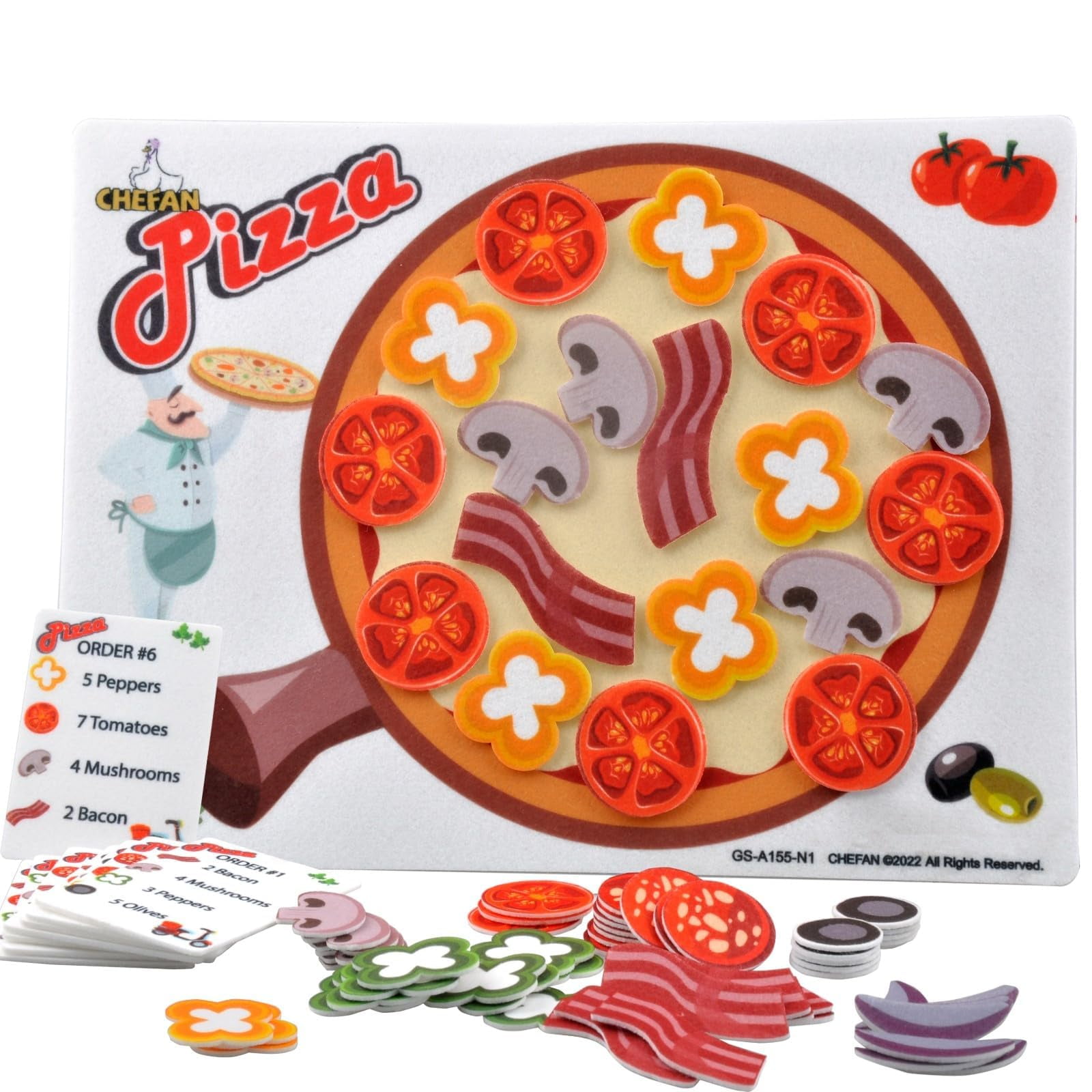 CHEFAN Pizza Counting Toddler MMF7 Toys, Toddler Number Learning Toys ...