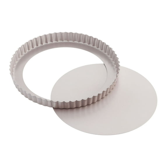 MOPOOR Sturdy Steel Quiche Mold with Fluted Edges for Oven Baking, Pie ...