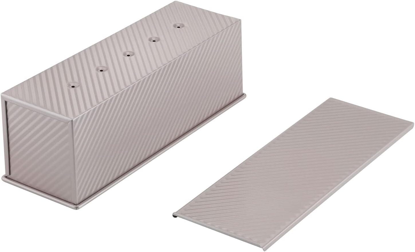 CHEFMADE Commercial Pullman Loaf Pan with Lid, 2.6Lb Dough Capacity Non ...