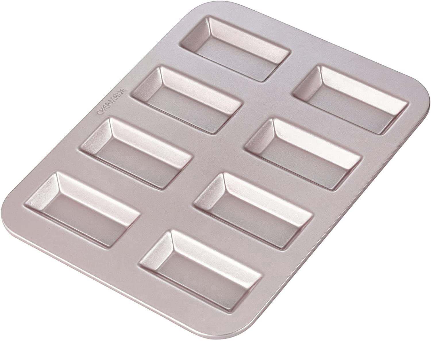 CHEFMADE Financier Cake Pan, 8-Cavity Non-Stick Rectangle Muffin Pan ...