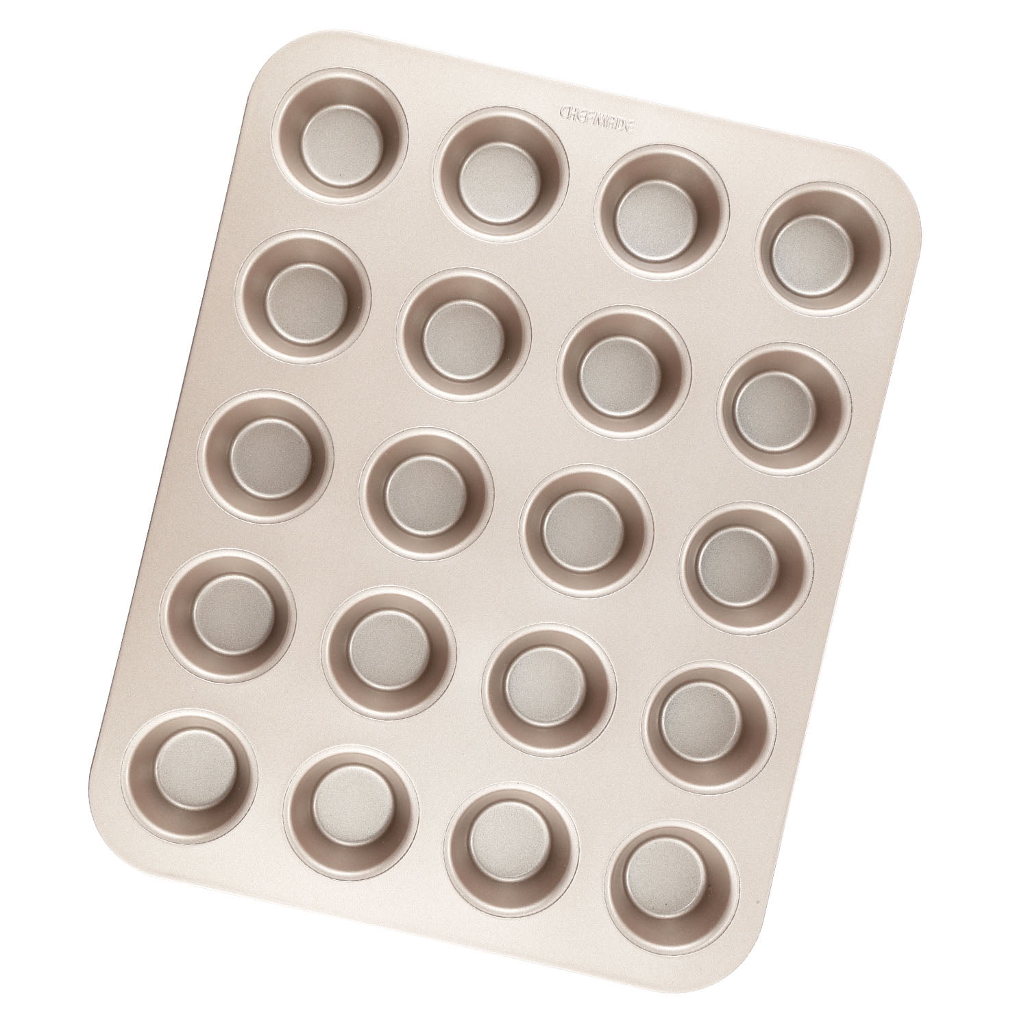 CHEFMADE 20-Cavity Mini Muffin Pan, Non-Stick Bakeware, Tiny Cupcake ...