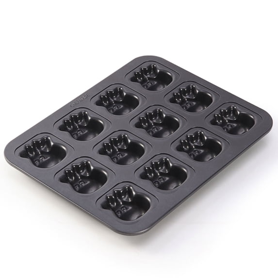 CHEFMADE Muffin Cake Pan, 12-Cavity Non-Stick Carbon Steel Cow-Shaped ...