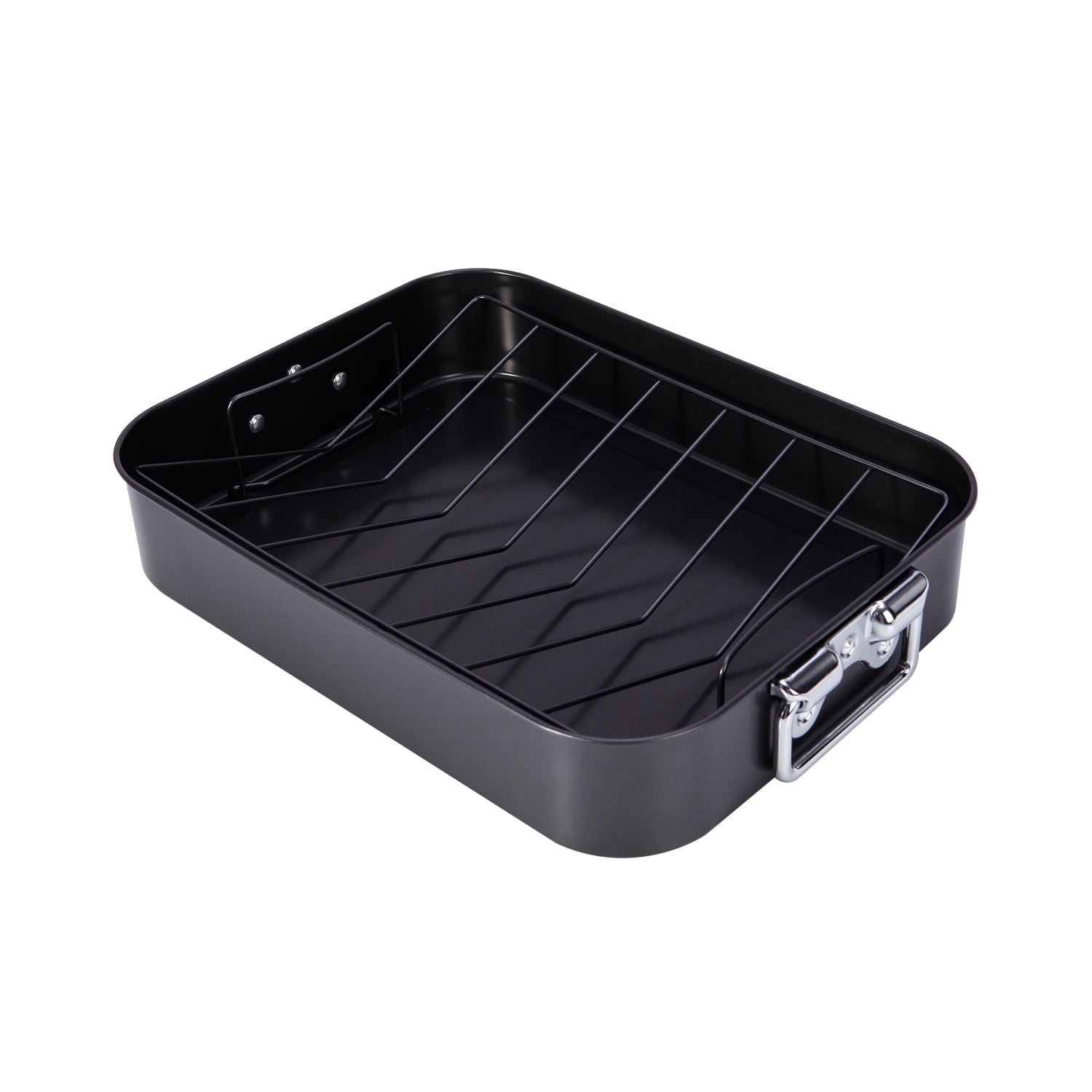 CHEFMADE Roasting Pan, 16-inch Non-Stick Turkey Roaster Lasagna Pan ...