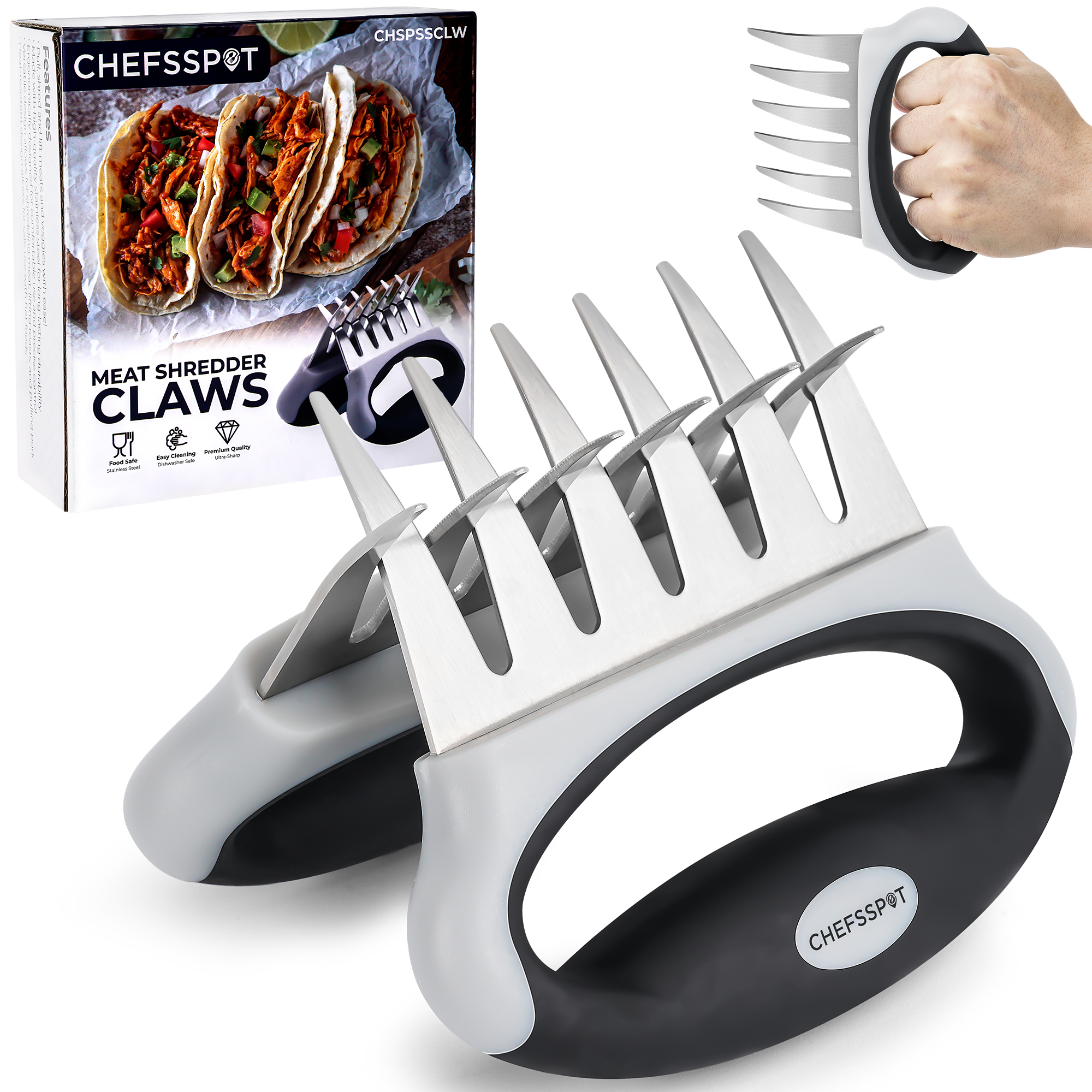 Bear Paws Meat Handler & Shredder, Black - Walmart.com