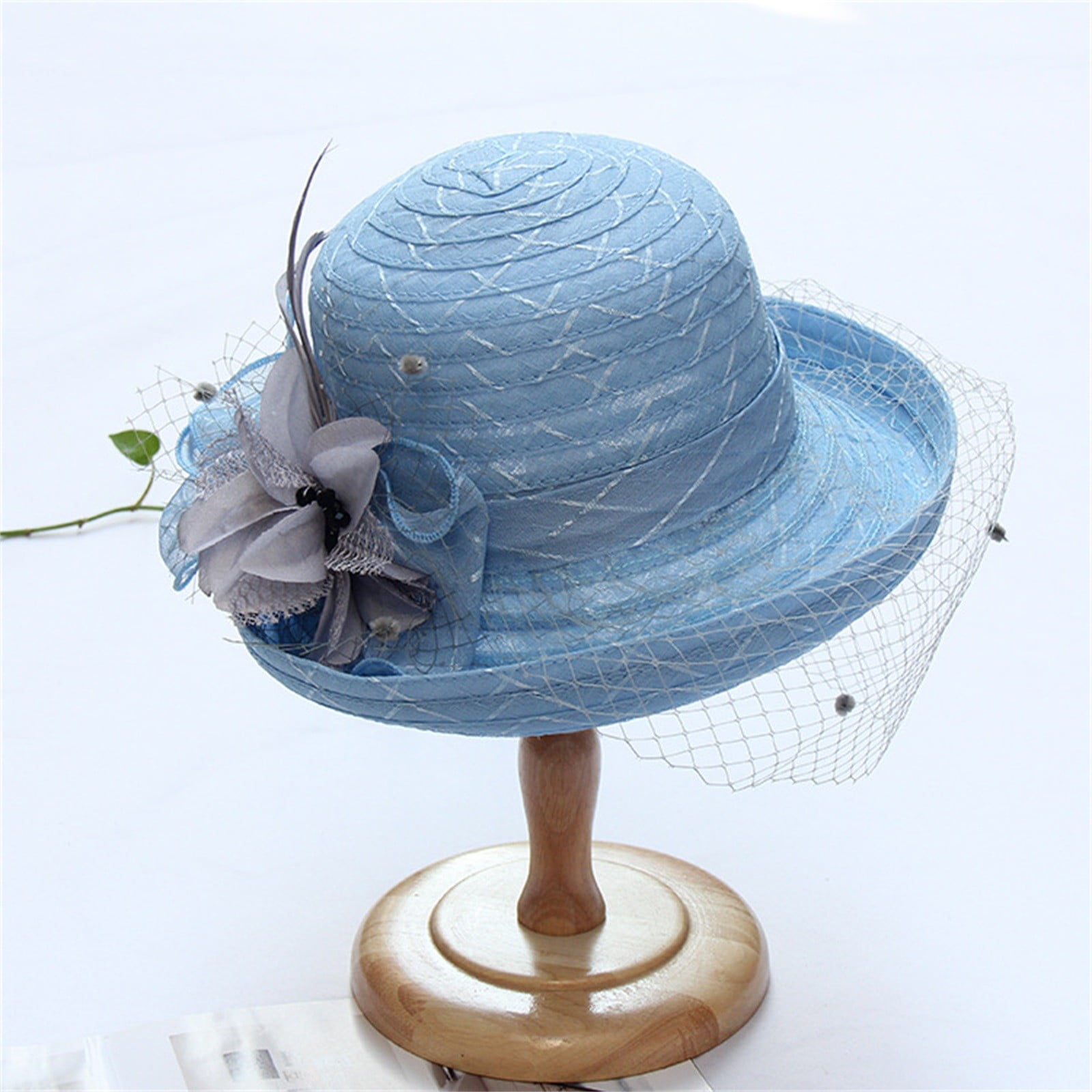 CHEGUTA Bucket Hats for Woman Spring Summer Mesh Sunshade Hat Flower ...