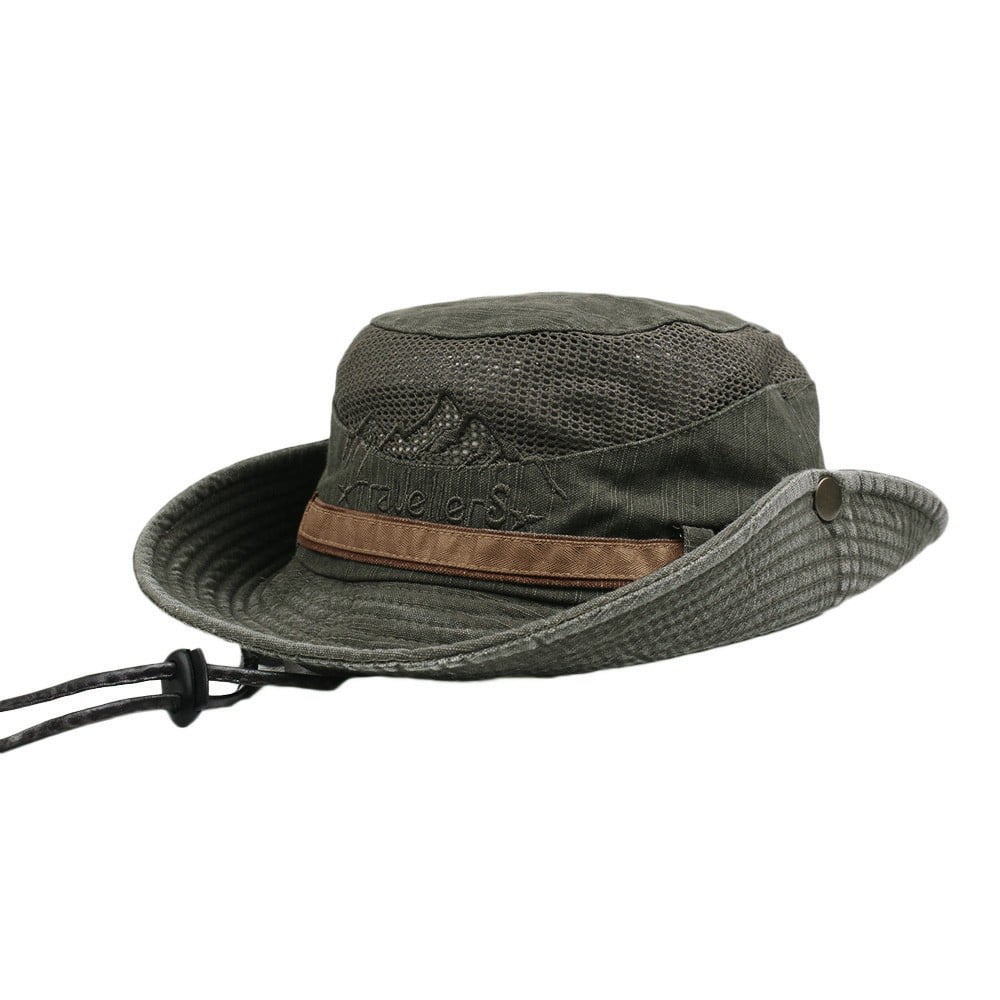 CHEGUTA Sun Hats for Men Mens Cotton Embroidery Visor Mesh Bucket ...