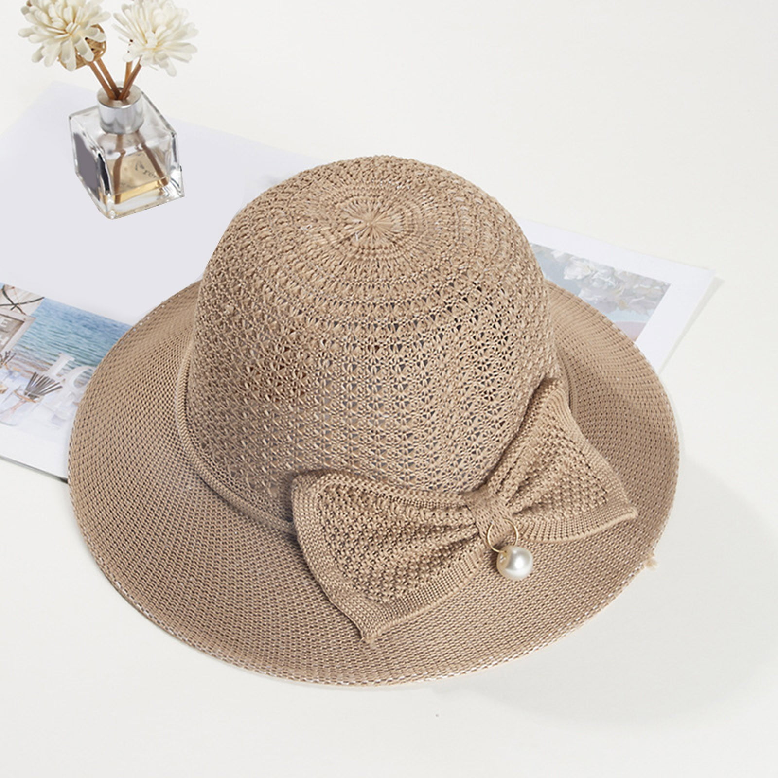 CHEGUTA Sun Hats for Women Fisherman Hat Summer Large Brim Thin Straw ...