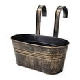 CHELIASD Hanging Flower Pots, Metal Iron Wall Planter Indoor/Outdoor ...
