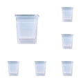 CHELIASD White Square Nursery Pots, 5Pcs 5 Inch Hydroponics Growing ...