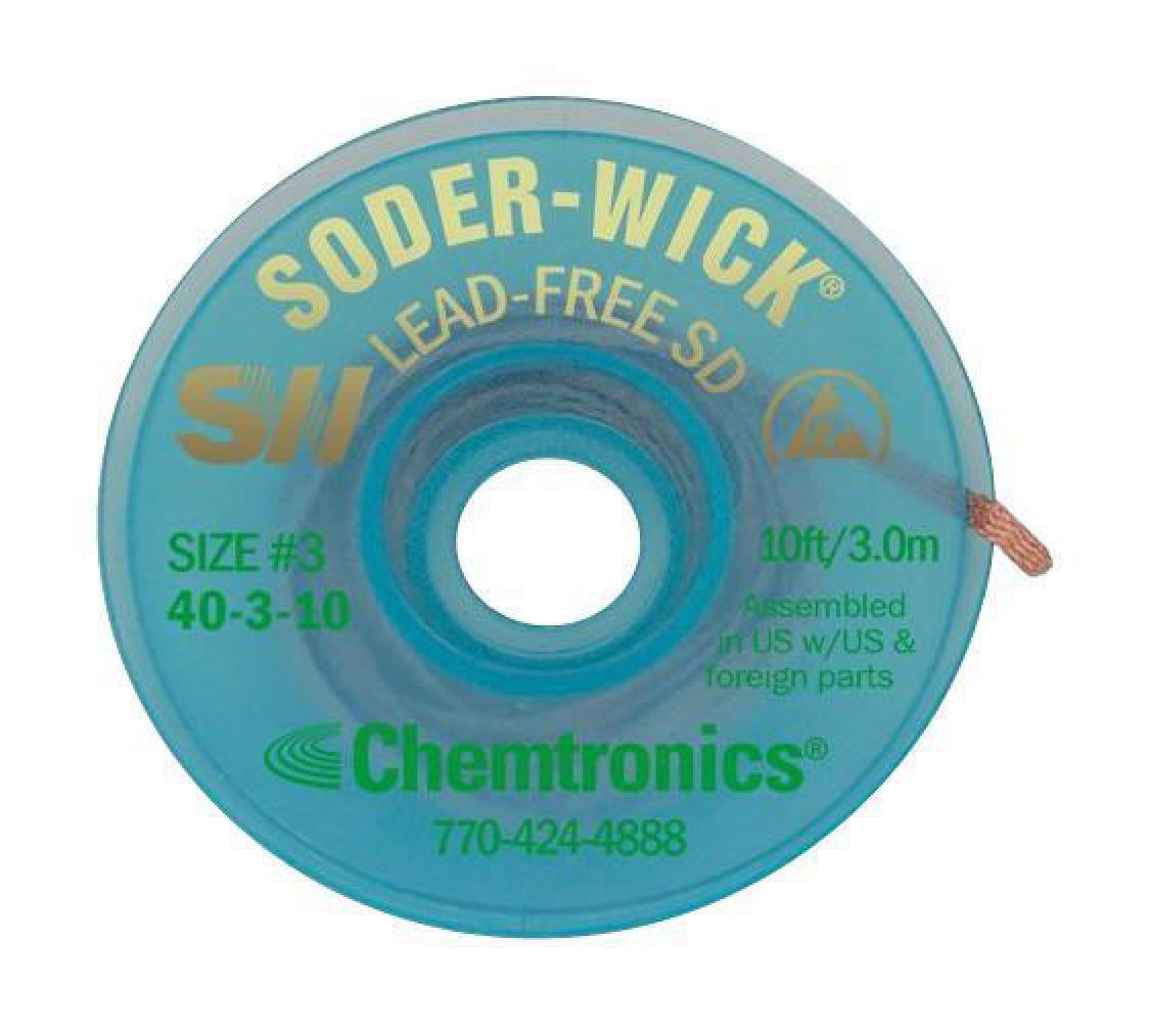CHEMTRONICS - Soder-Wick Lead-Free Desoldering Braid Green Label 2.0mm ...