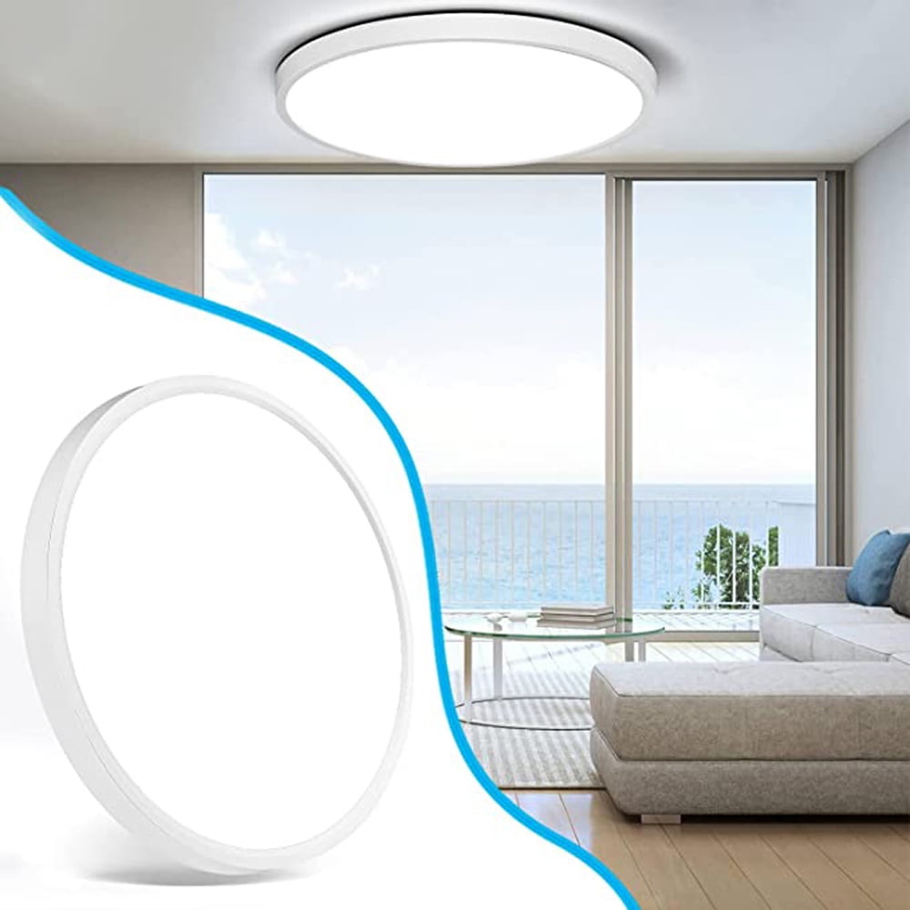 CHENBEN 24W LED Ceiling Light, 12Inch 2050LM, White Flush Mount Fixture ...