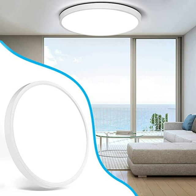 CHENBEN 24W LED Ceiling Light, 12Inch 2050LM, White Flush Mount Fixture ...