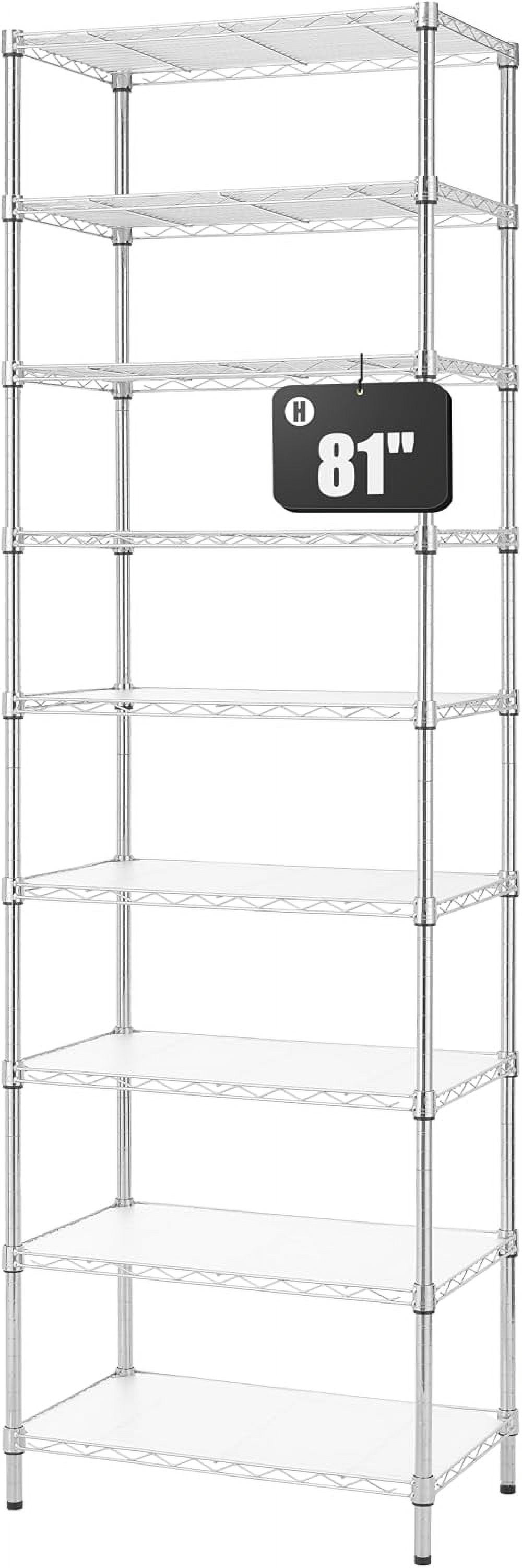 CHENCHEN 8-Tier Wire Shelving Unit Adjustable Steel Wire Rack Shelving ...