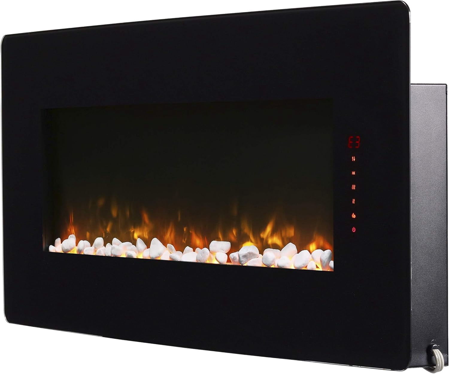 CHENCHEN Winslow Wall Mounted Electric Fireplace, 42" Inch, Black ...