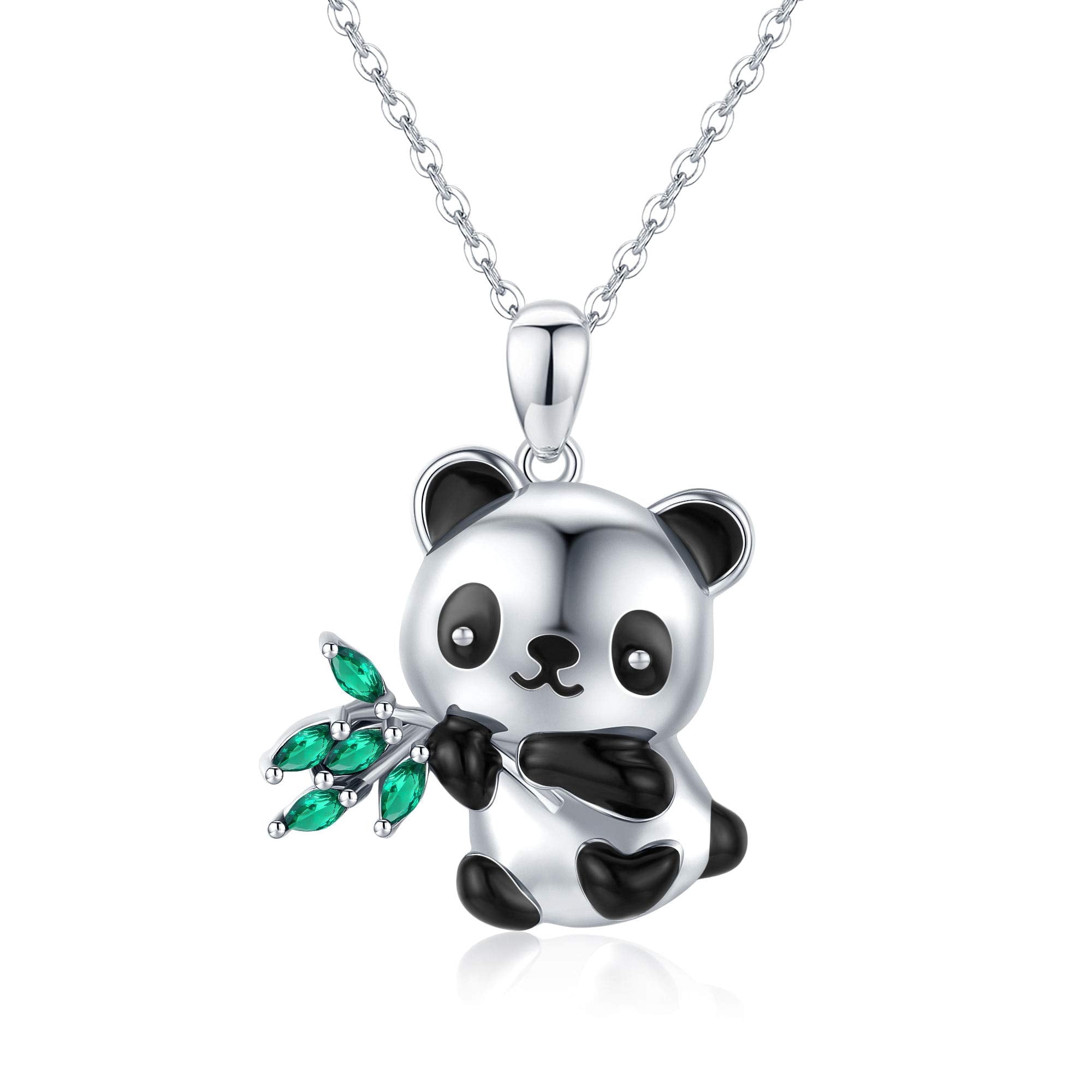 Midir&Etain Panda Necklace for Women 925 Sterling Silver Cute Pandas ...