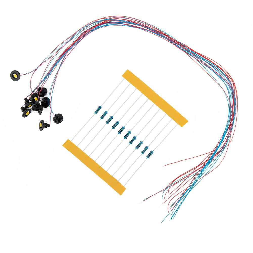 CHENGSI for 10 Pack HO Scale Street Light Model Wall Lamp Posts LED ...