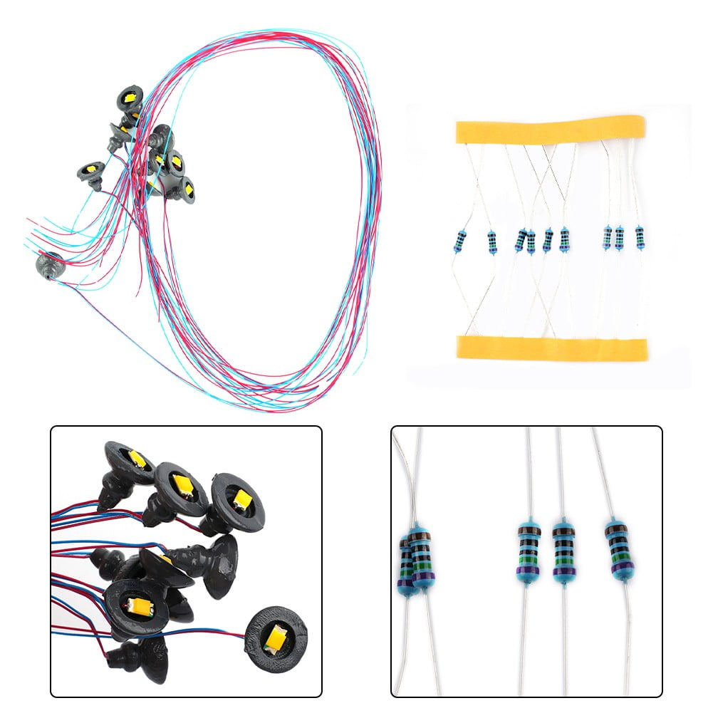 CHENGSI for 10 Pack HO Scale Street Light Model Wall Lamp Posts LED ...