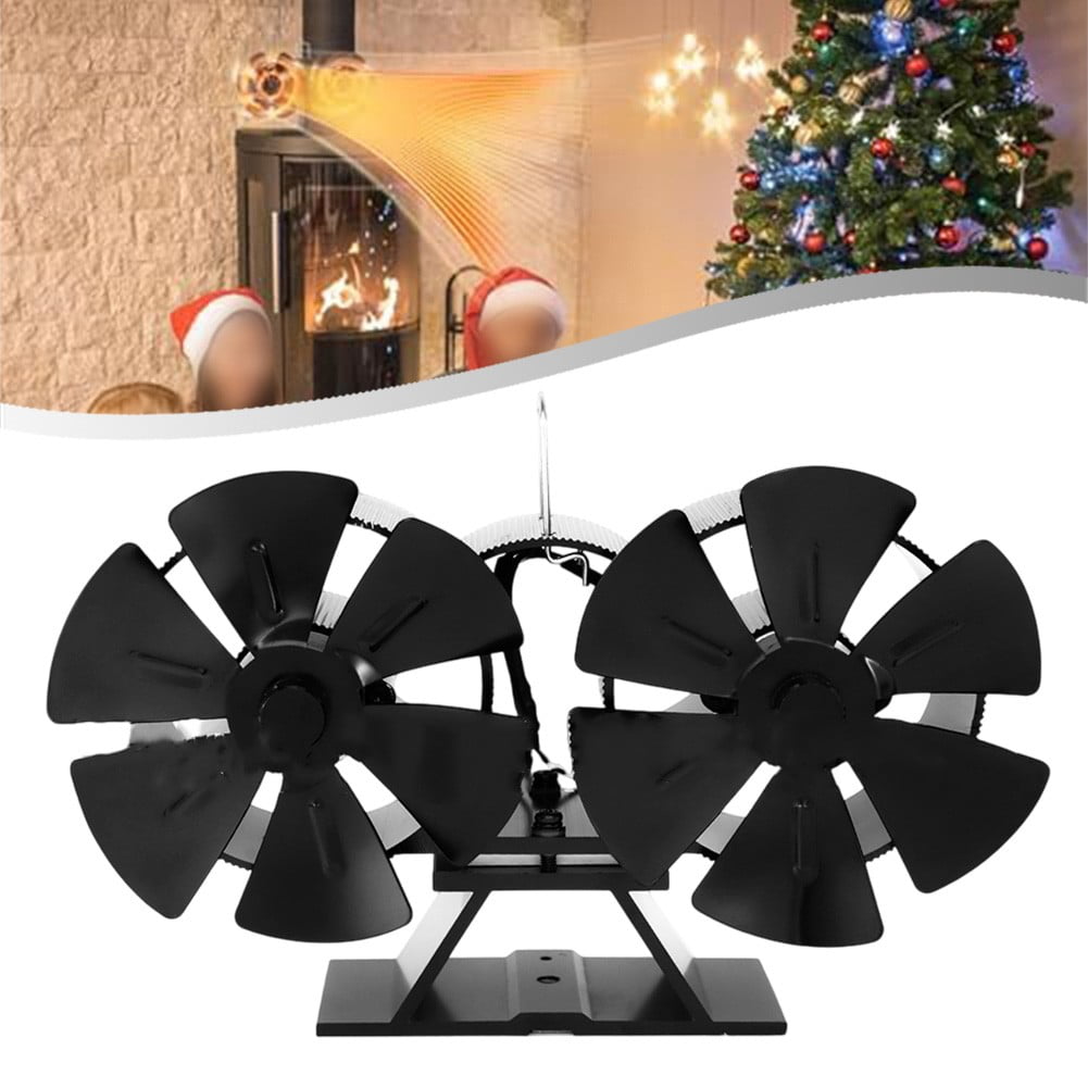 CHENGSI for 12-Blade High-Speed Fireplace Fan, Heat-Powered Stove Fan ...