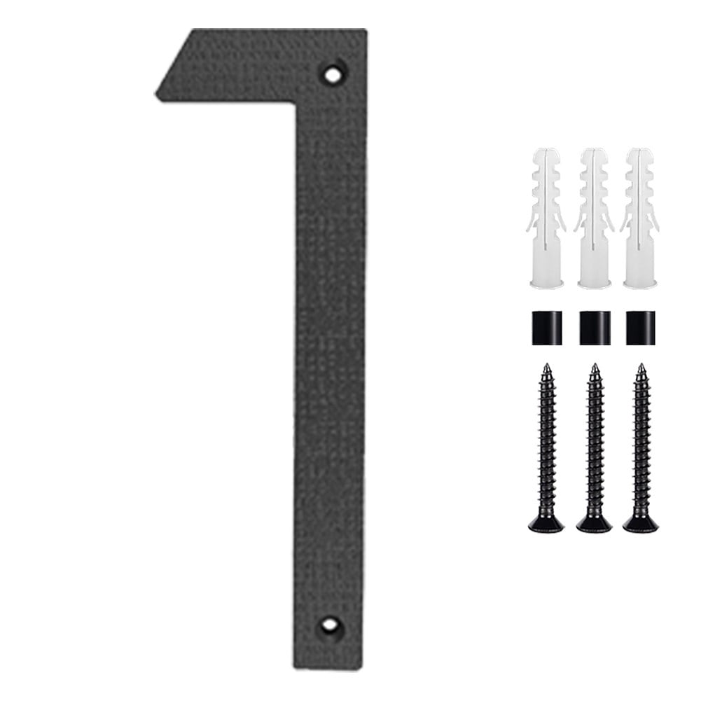 CHENGSI 12 Inch Modern House Numbers Black Large Address Numbers for Outside Waterproof ABS ...
