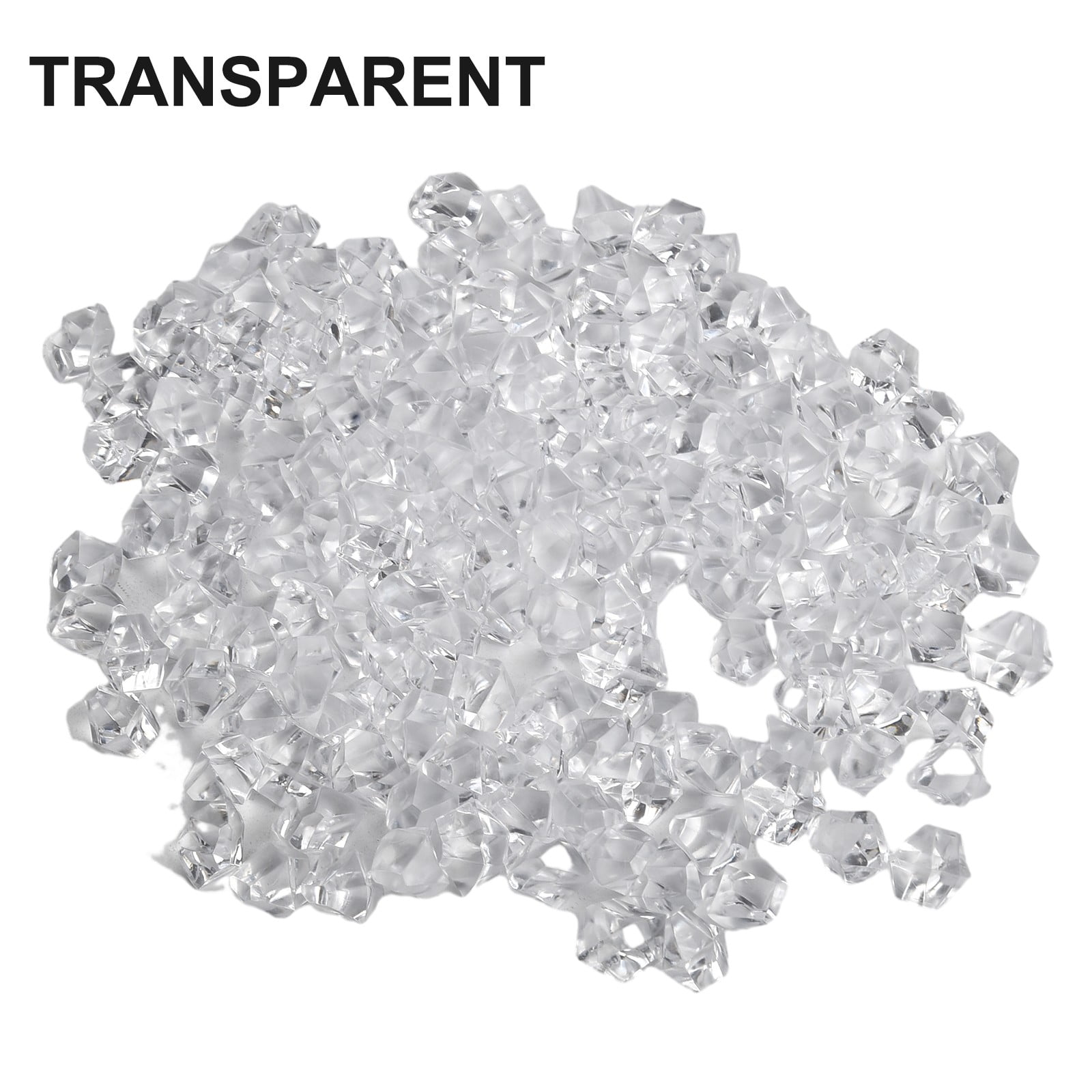 CHENGSI 150 PCS Acrylic Clear Crushed Ice Rock Crystals Treasure Gem ...
