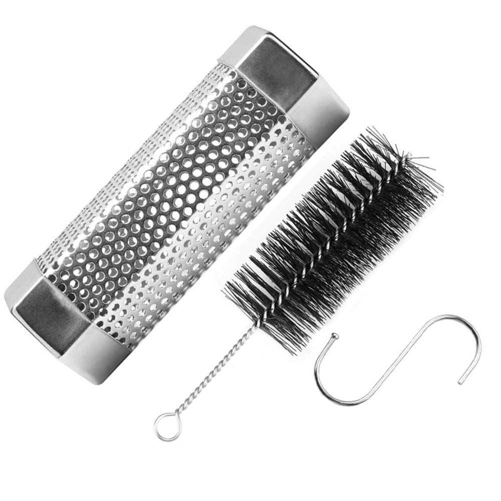 CHENGSI 6 Inch Pellet Smoke Tube Set with Brush and Hook, Stainless ...