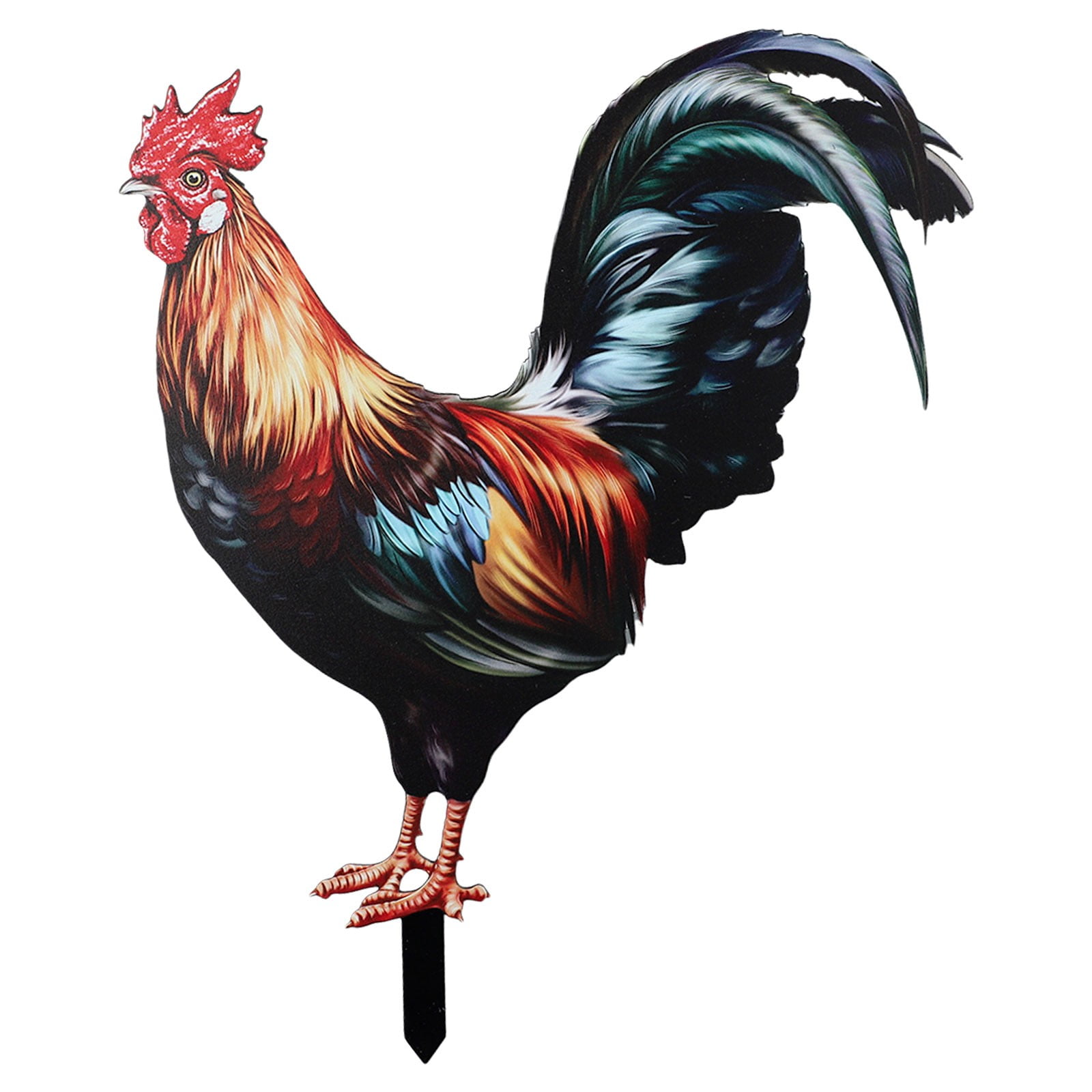 CHENGSI for Acrylic Rooster Garden Statue, Outdoor Yard Art Decor, Lawn ...