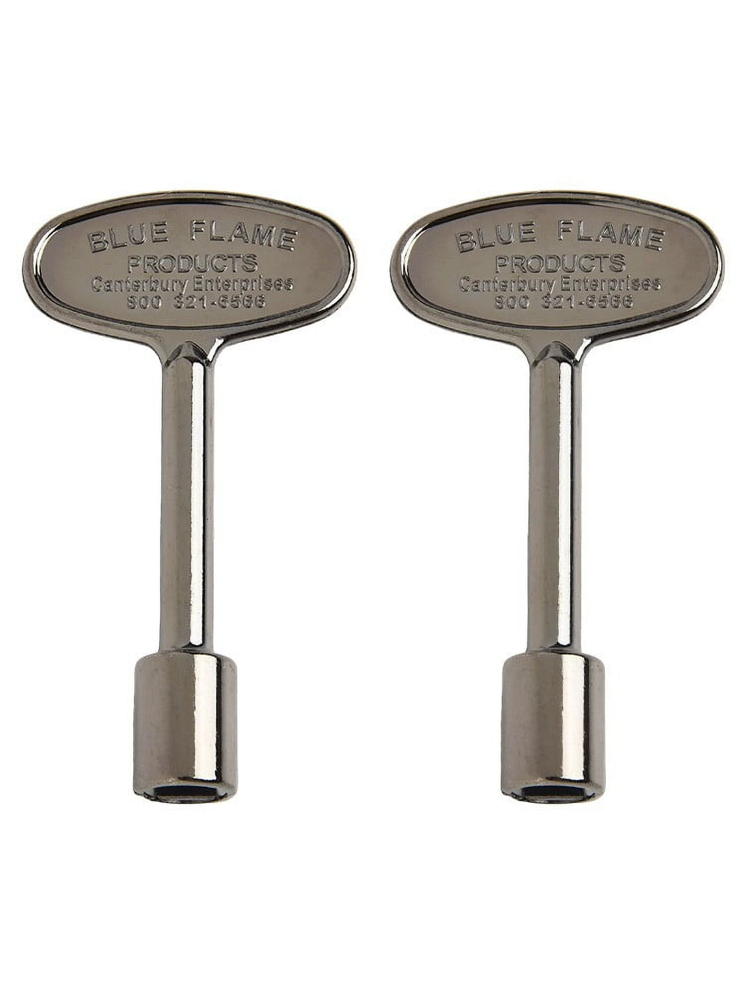 CHENGSI Chrome Gas Valve Key Set for Turn Ball Valve Fireplaces, 3-Inch ...