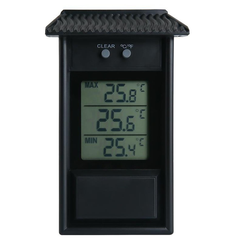 CHENGSI Digital Max Min Thermometer Indoor Outdoor Garden Temperature ...