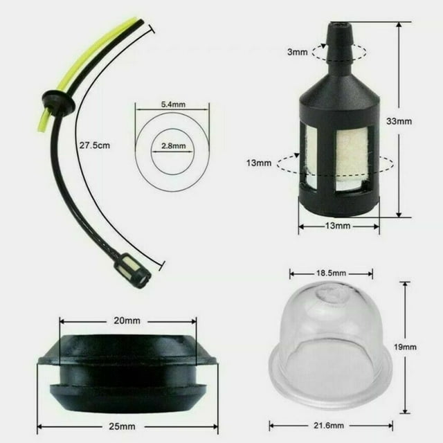 CHENGSI for General Fuel Line Kit with Filter and Primer Bulb for ...