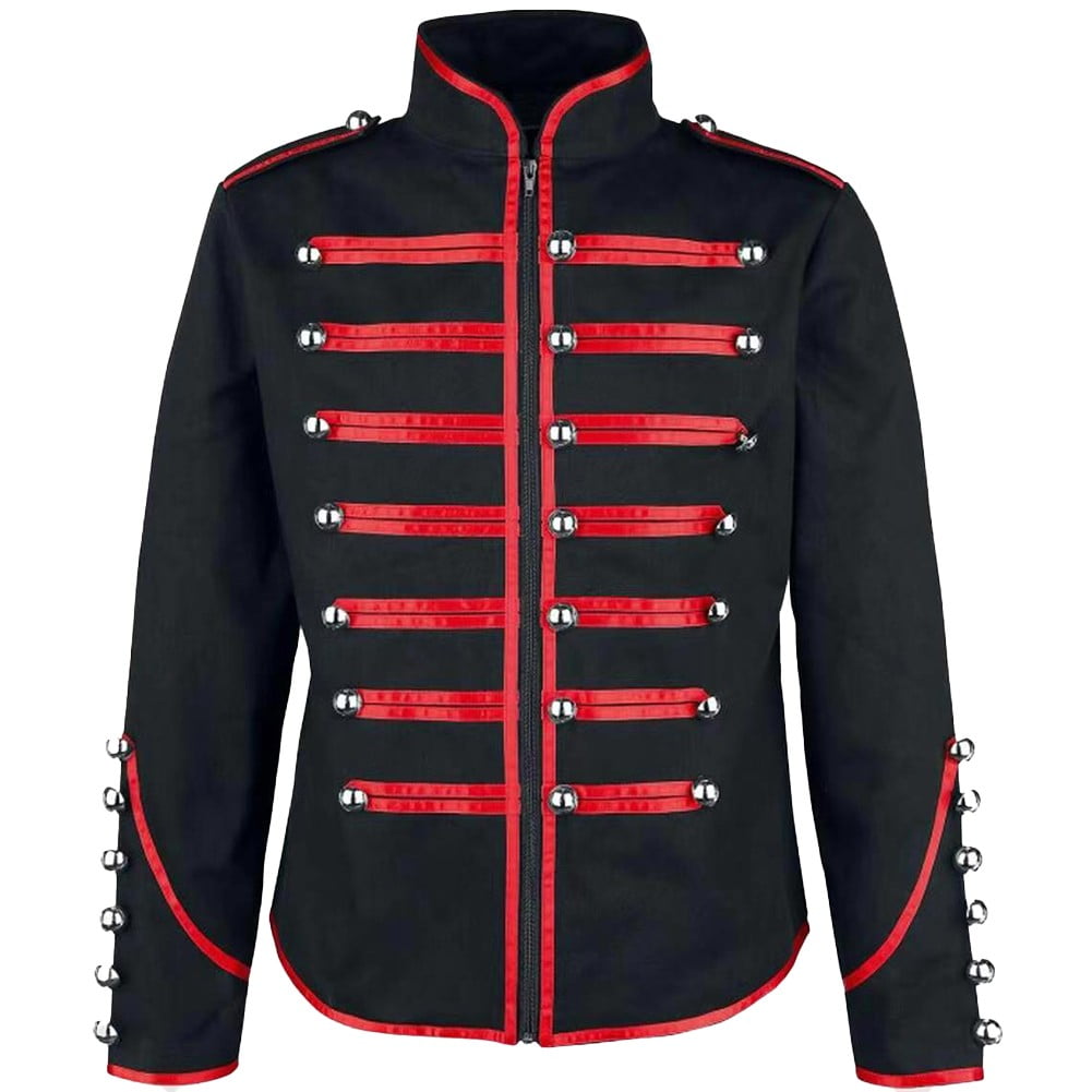 CHENGSI Men's Steampunk Vintage Jacket Gothic Victorian Frock Coat ...