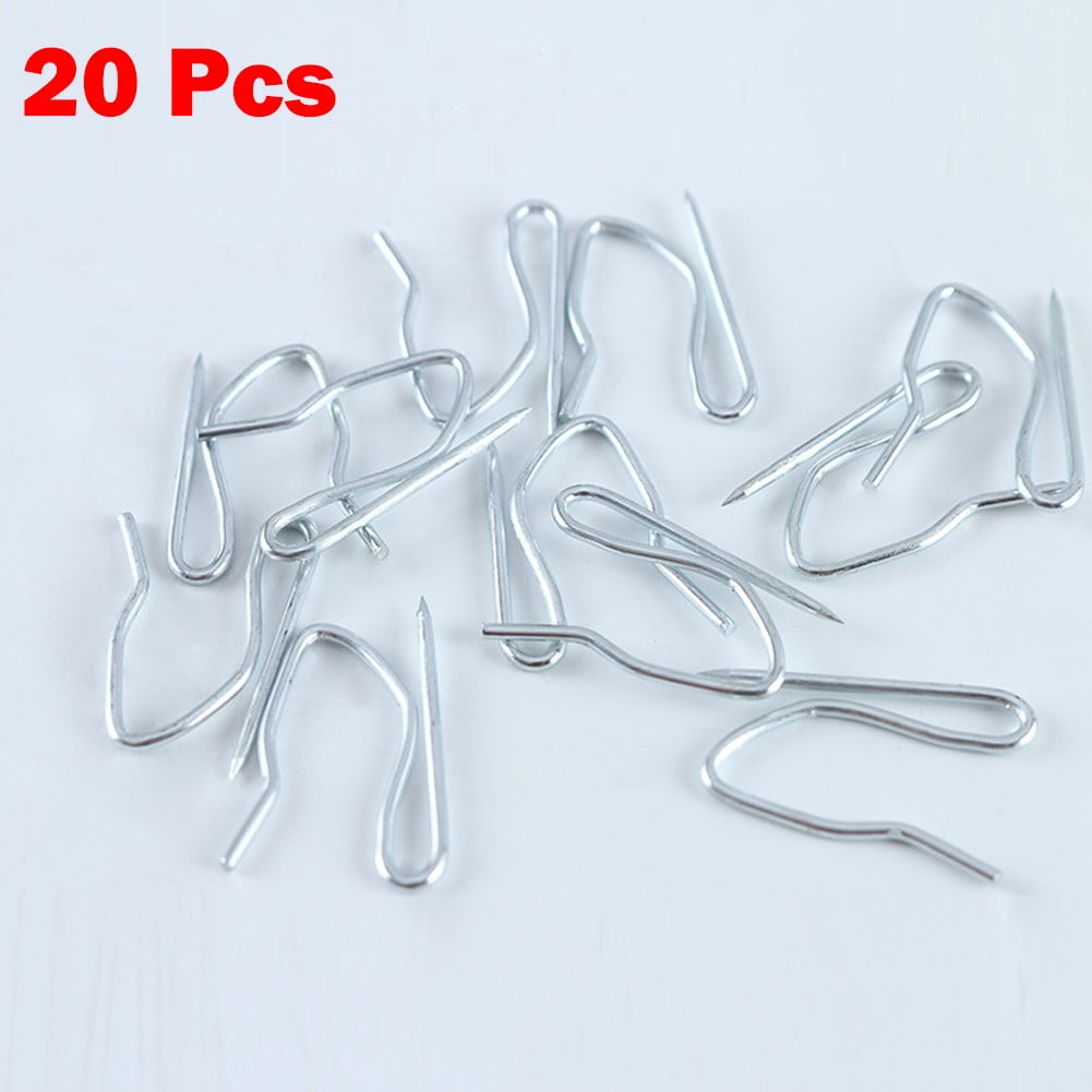 CHENGSI for Metal Pin S Hook Curtain Hooks 34mm Silver Zinc Pinch Pleat ...