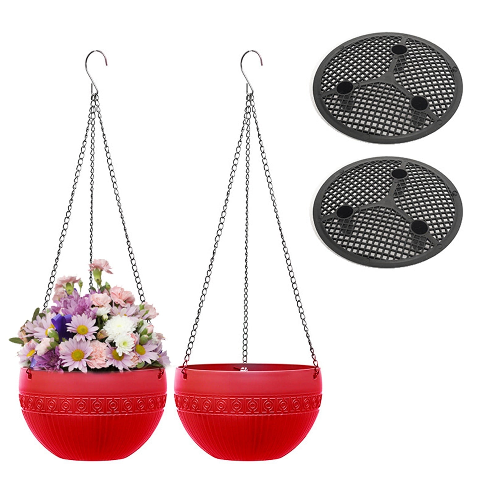 CHENGSI for Outdoor Hanging Plant Baskets with Drainage Holes ...