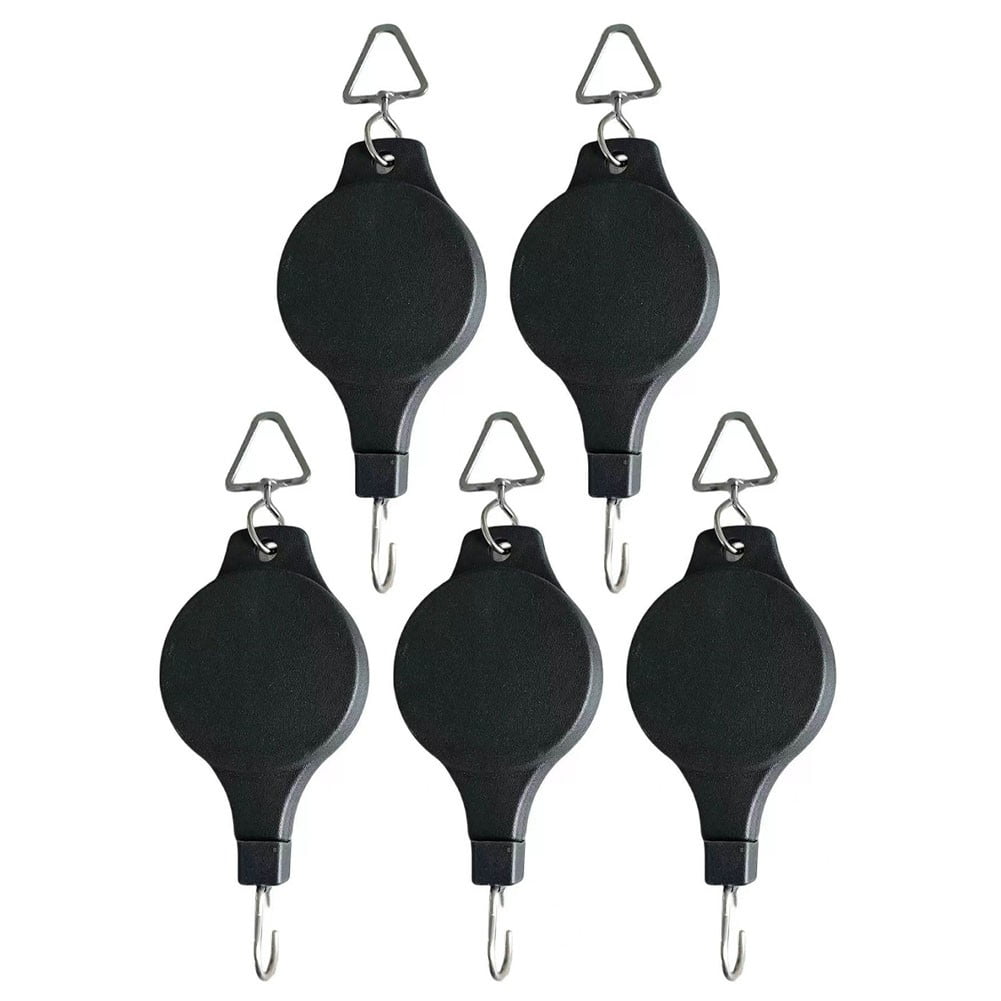 CHENGSI for Retractable Hanging Pot Hooks Set of 5 - Adjustable Flower ...