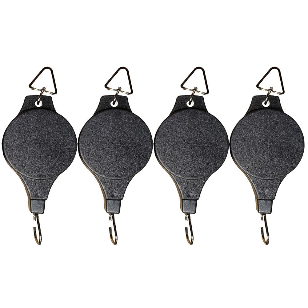 CHENGSI Retractable Plant Hook Pulley Set of 4, Adjustable Hanging ...
