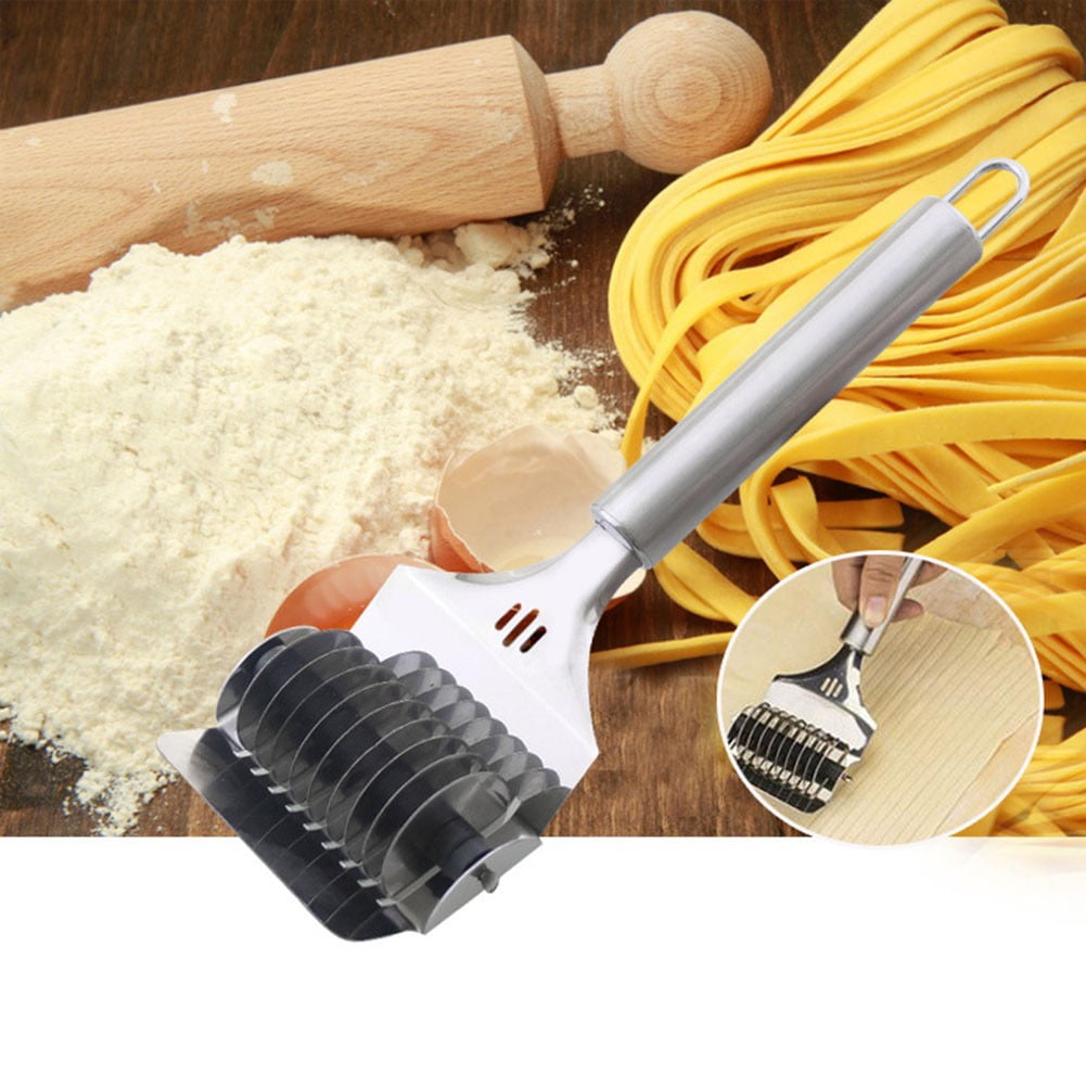 CHENGSI for Stainless Steel Pasta Noodle Cutter Roller with 9 Wheels ...