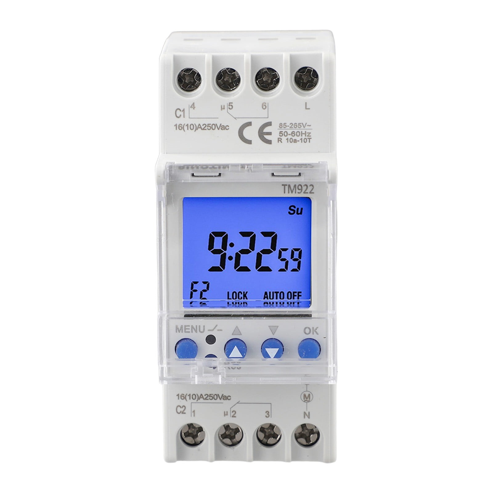 CHENGSI for TM922 DIN Mounted 2-Channel Digital Timer with Dual Relays ...