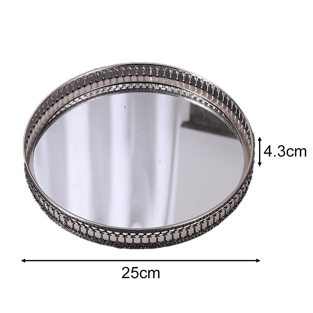 CHENGSI for Vintage Metal Mirror Tray Decorative Wall Hanging Vanity ...