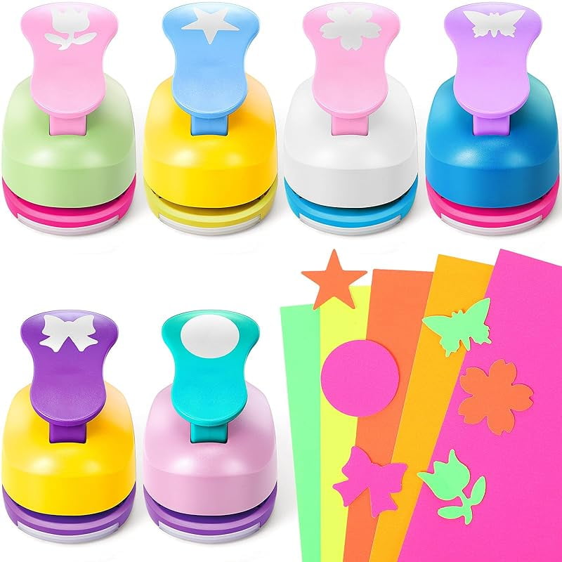 CHENGU 16 Pcs Craft Holes Punch Paper Punchers Scrapbook Punches with ...