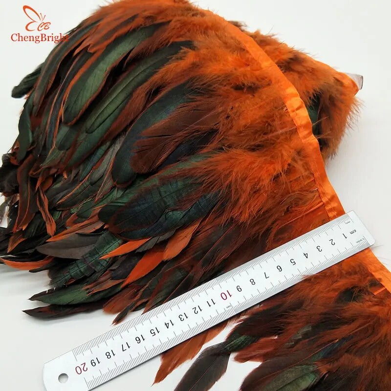 CHENGVRIGHT Wholesale 10 Meter 13-18CM Chicken Rooster Tail Feathers ...