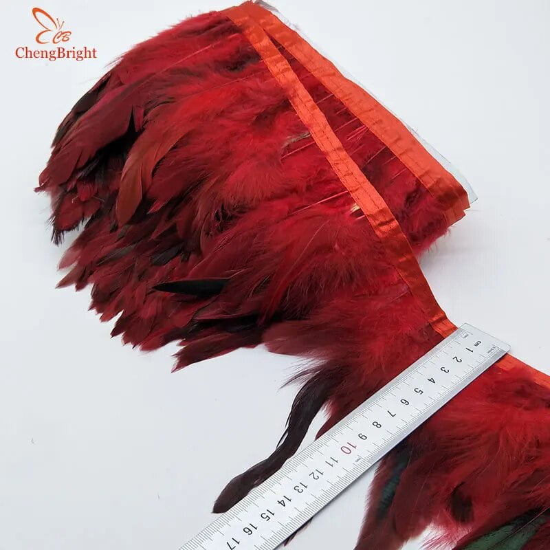 CHENGVRIGHT Wholesale 10 Meter 13-18CM Chicken Rooster Tail Feathers ...