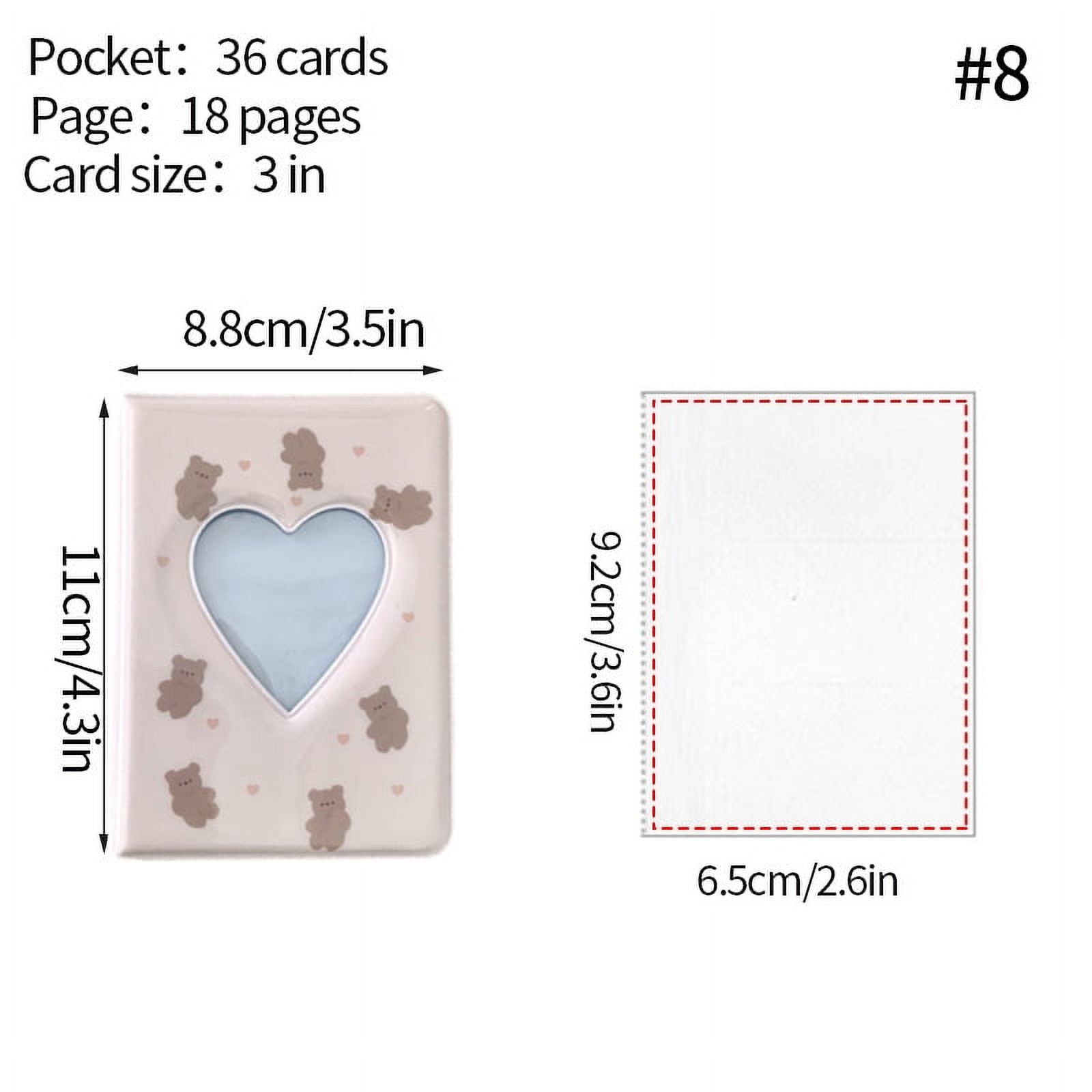 CHENGZHI 3-inch Kpop Photocards Holder Mini Hollow Heart Photo Album ...