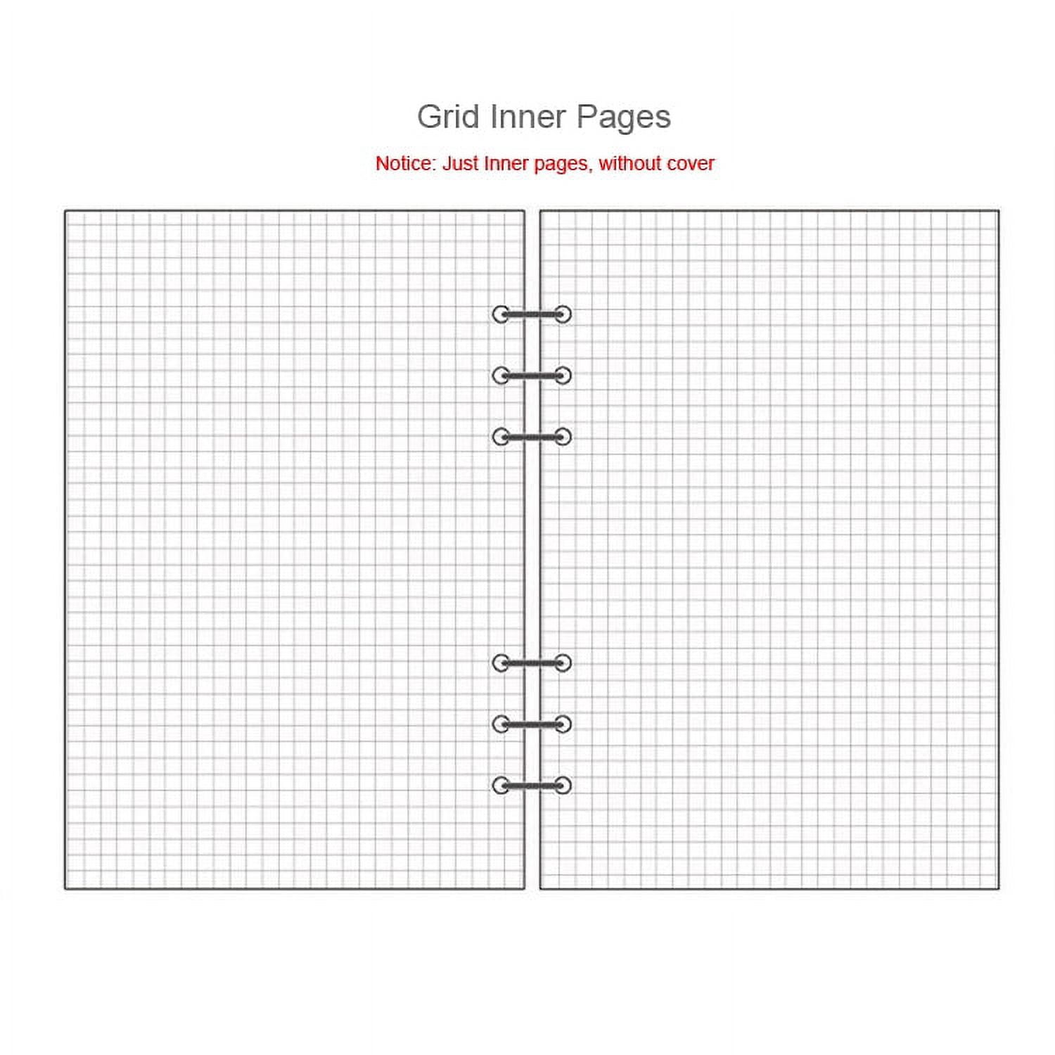 CHENGZHI 45 Sheets Kawaii A5 A6 Kraft Binder Notebook Paper Refill ...
