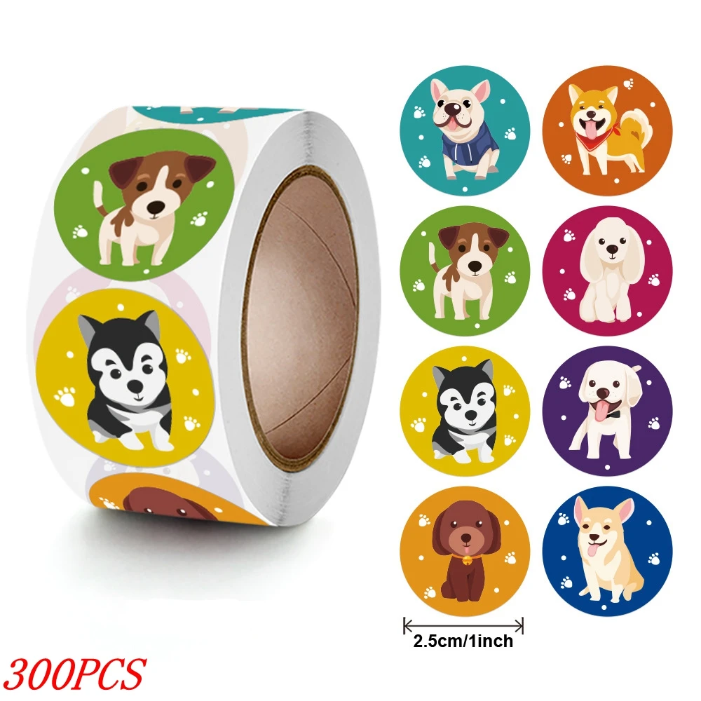 CHENGZHI 50-500pcs Kids Reward sticker puppy dog Pattern encouragement ...