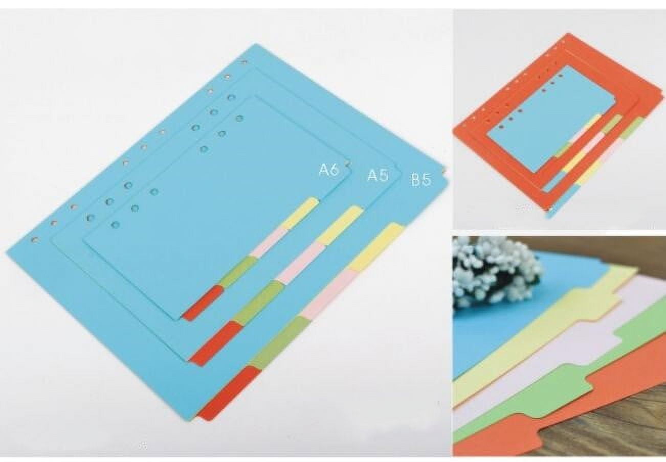 CHENGZHI Creative A5 A6 Loose Leaf Notebook Divider 6 Hole Index ...