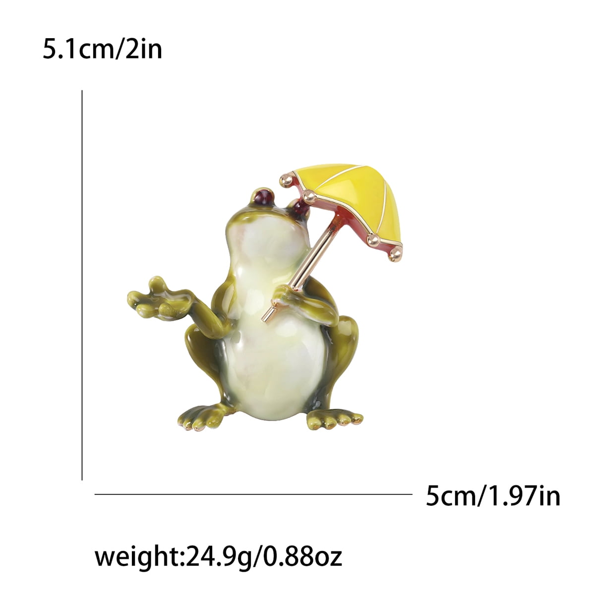 CHENGZHI Enamel Frog Brooch for Women Unisex Balloon Bike Travelling ...