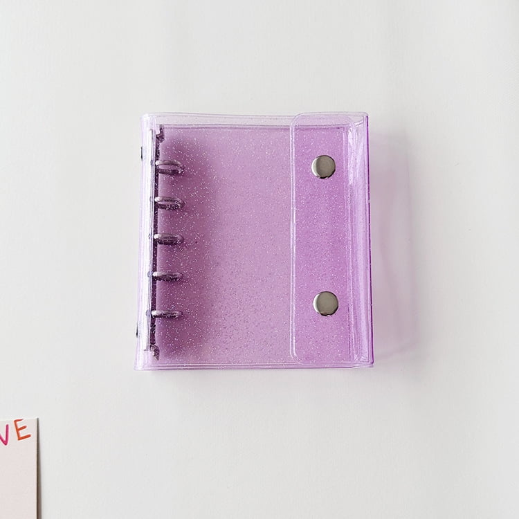 CHENGZHI M5 Glitter 5-Hole Transparent Colored Binder Cover Journal ...